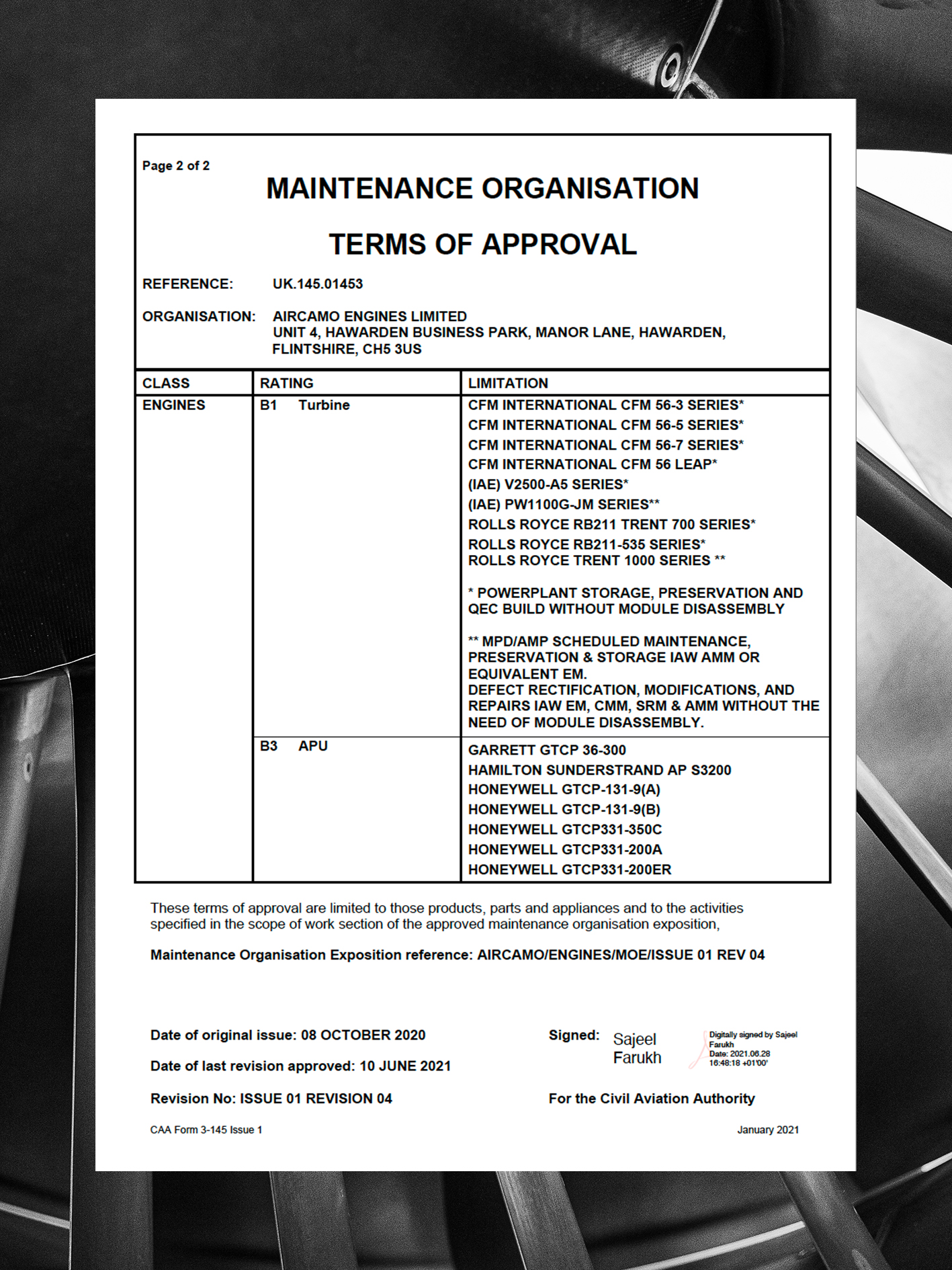 Aircamo Group | UK CAA